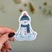Cute Meditating Snowman Sticker, Winter Snowman Yoga Vinyl, Christmas ...