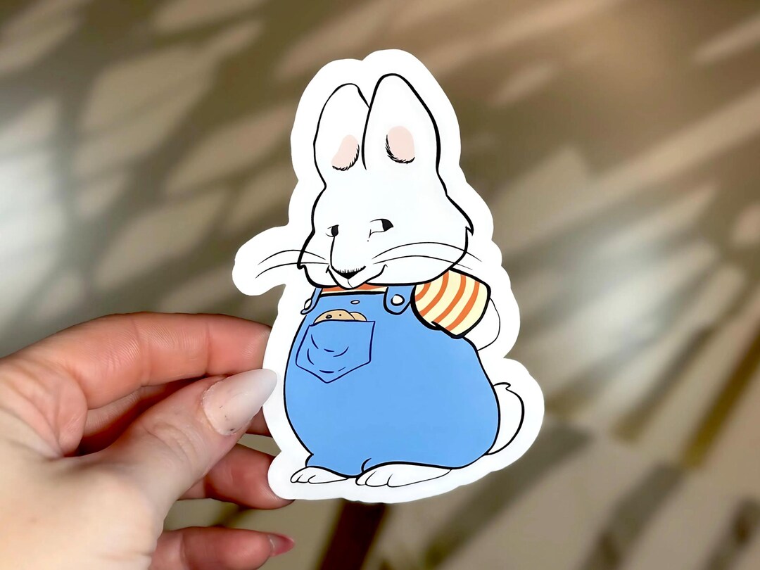 Max Bunny Sticker: 2000s Nostalgic Rabbit in Overalls - Etsy