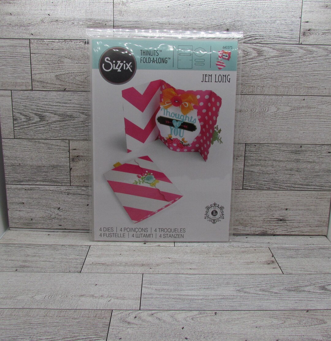 Sizzix Card, Ornate Label Fold-a-long Thinlit Dies - Etsy