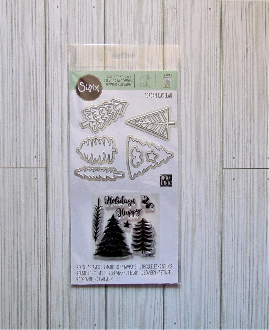 Sizzix Winter Tree Framelits W/stamps Set - Etsy
