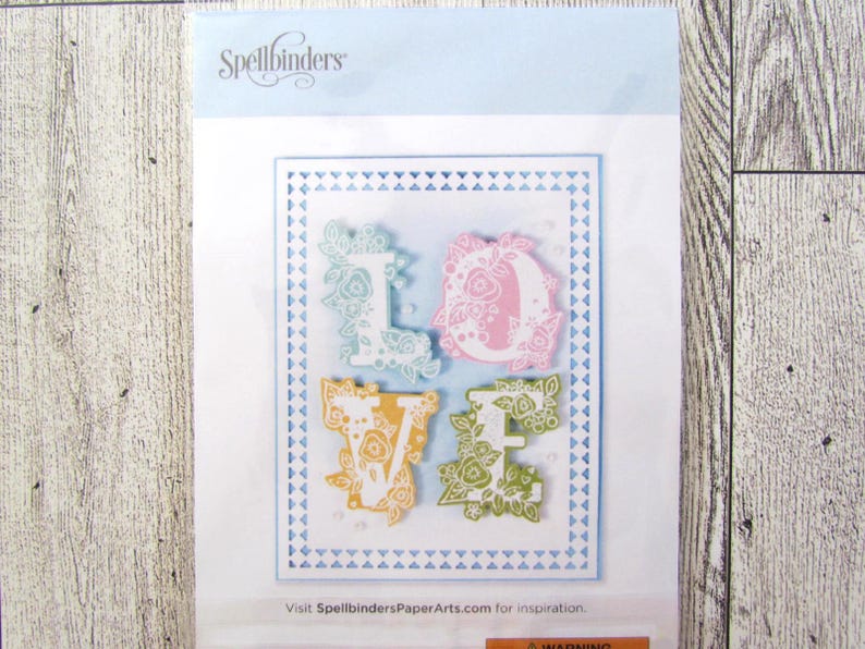 Spellbinders Love Block Clear Stamp Set - Etsy