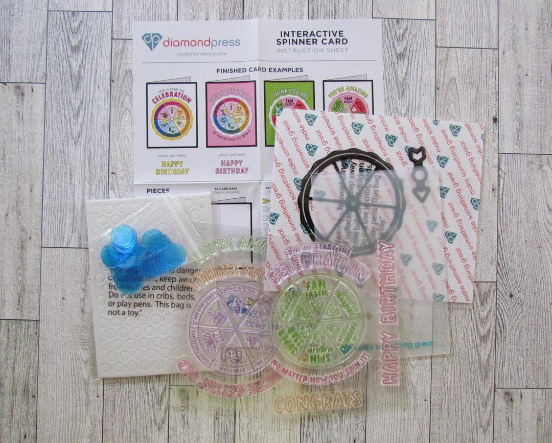 Diamond Press Spin to Win Interactive Spinner Card Stamp and Die Set - Etsy