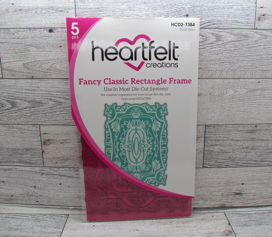 Heartfelt Creations Fancy Classic Rectangle Frame Die Set - Etsy