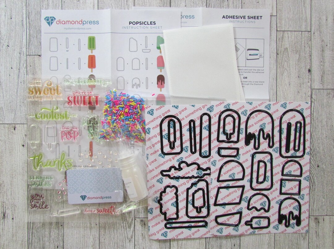 Diamond Press Popsicle Stamp and Die Kit - Etsy