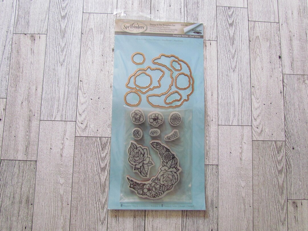 Spellbinders Moon Flower Stamp and Die Set - Etsy