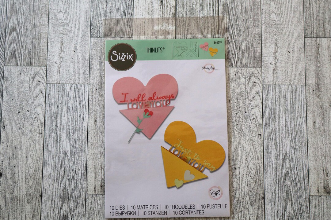 Sizzix Heart Slider Card Die Set - Etsy