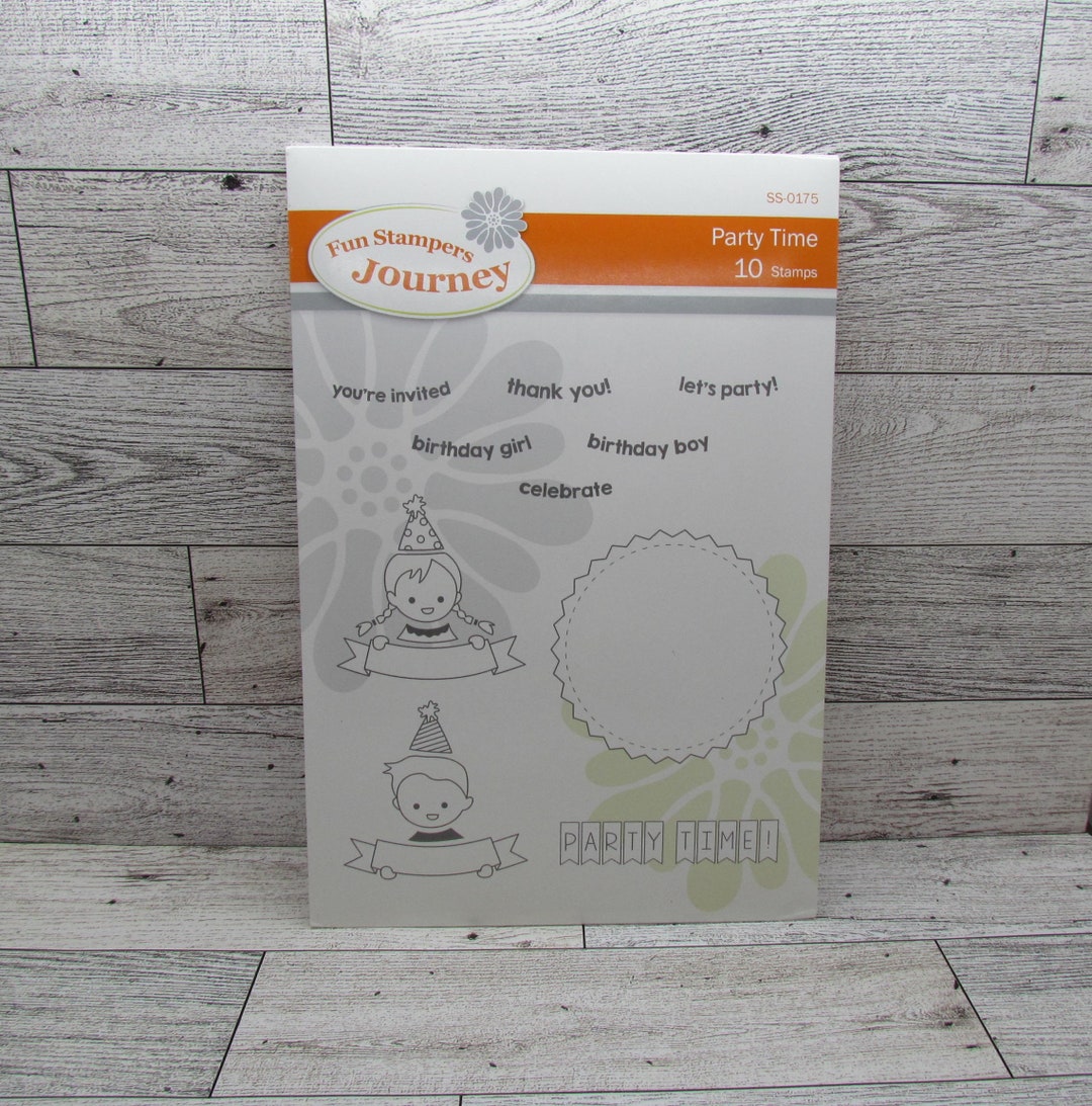 Fun Stampers Journey Party Time Stamps - Etsy