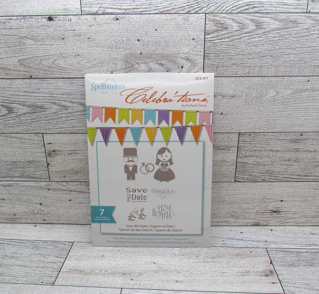 Spellbinders Celebrations Save the Date Stamp Set - Etsy