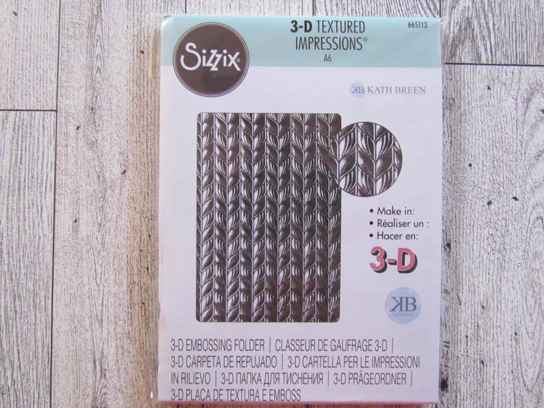 Sizzix 3D Textures Linear Leaves Embossing Folder - Etsy