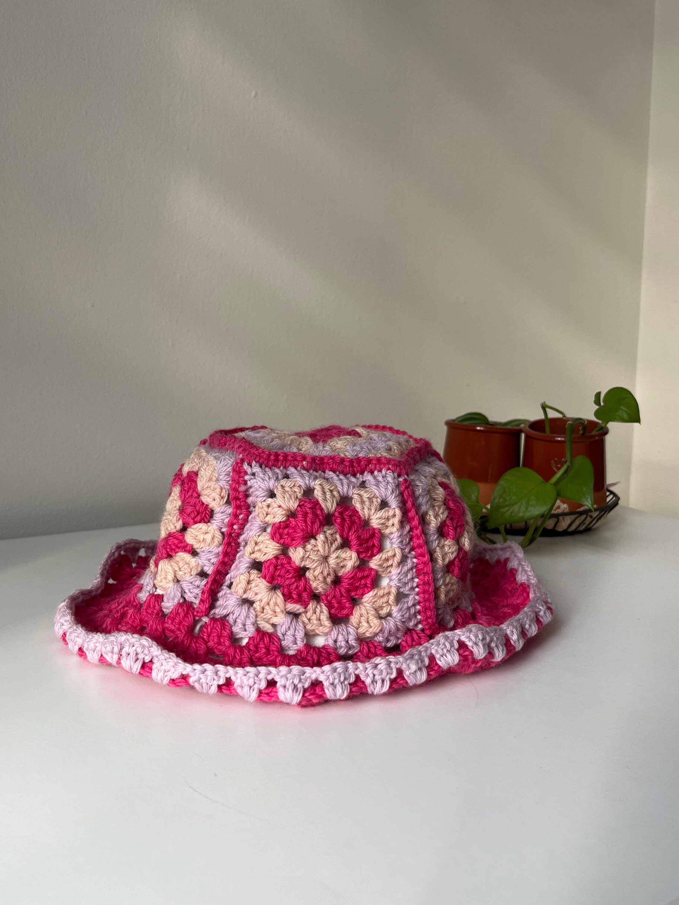 Granny Square Bucket Hat viral in Korea - Etsy