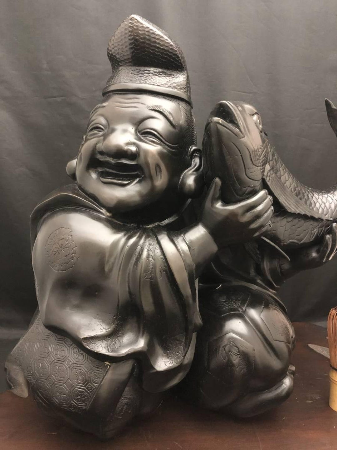 Ebisu Seven Lucky Gods Bronze Statue by Shoun – Feng Shui Symbol of ...