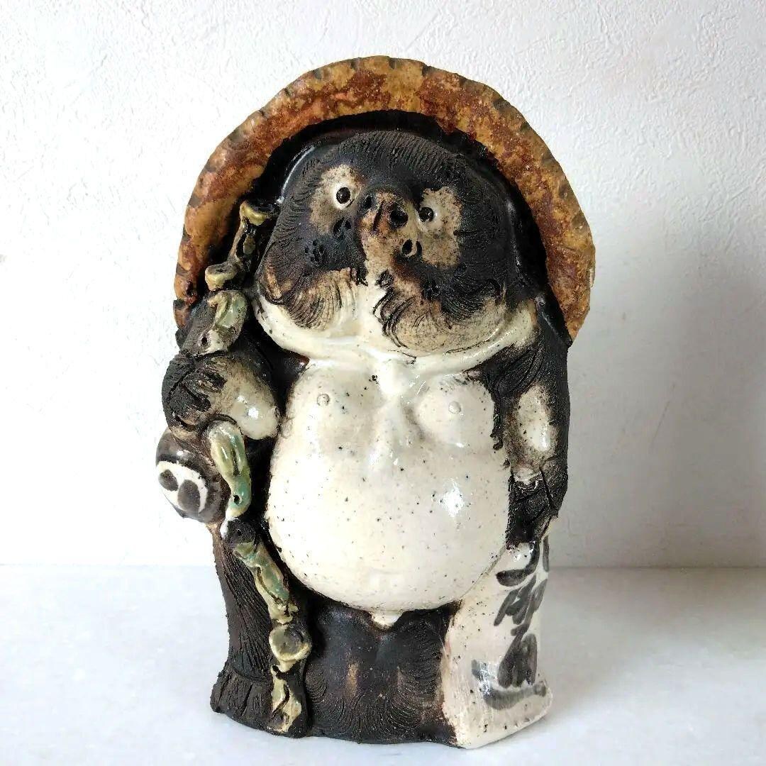 Shigaraki Ware Tanuki Statue by Tanuki-an – 21cm Ceramic Raccoon Dog ...