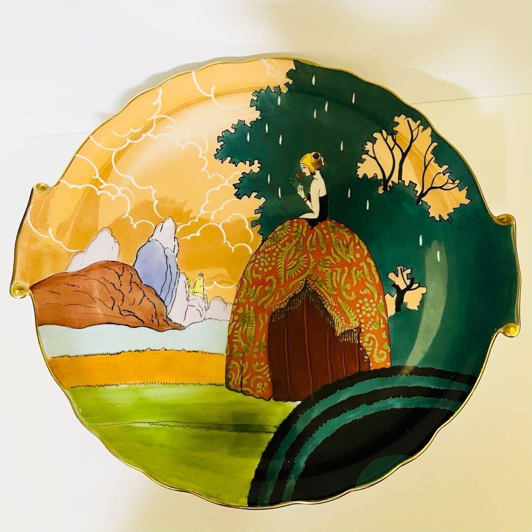 Antique Noritake Art Deco Southern Belle Compote Plate With Luster ...