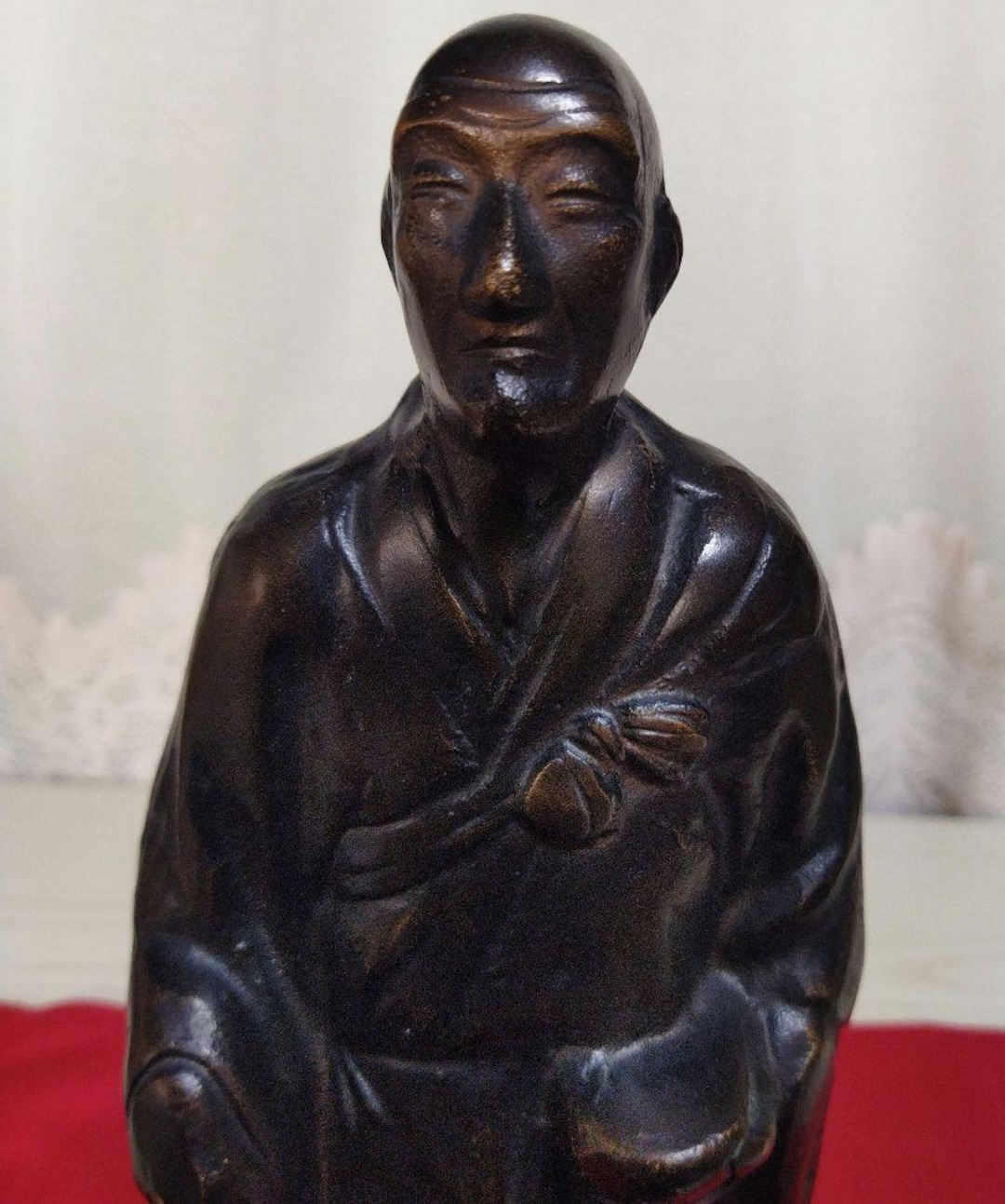 Ryokan Statue by Beiji Ichi – Japanese Zen Monk Figurine, Signed Base ...