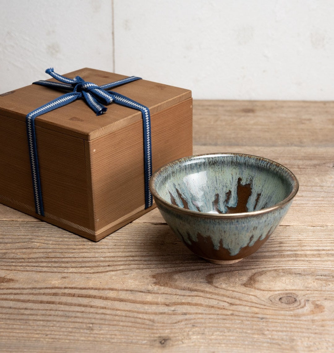 Vintage Tenmoku Tea Bowl by Mandai Soyama, Showa Era 20th Century ...