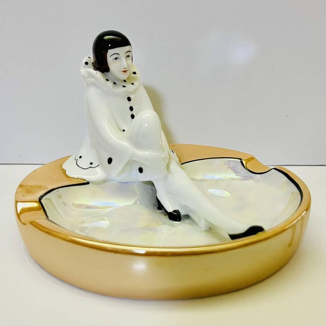 Old Noritake Pierrot Trinket Tray With Lustre Finish – Art Deco Clown ...
