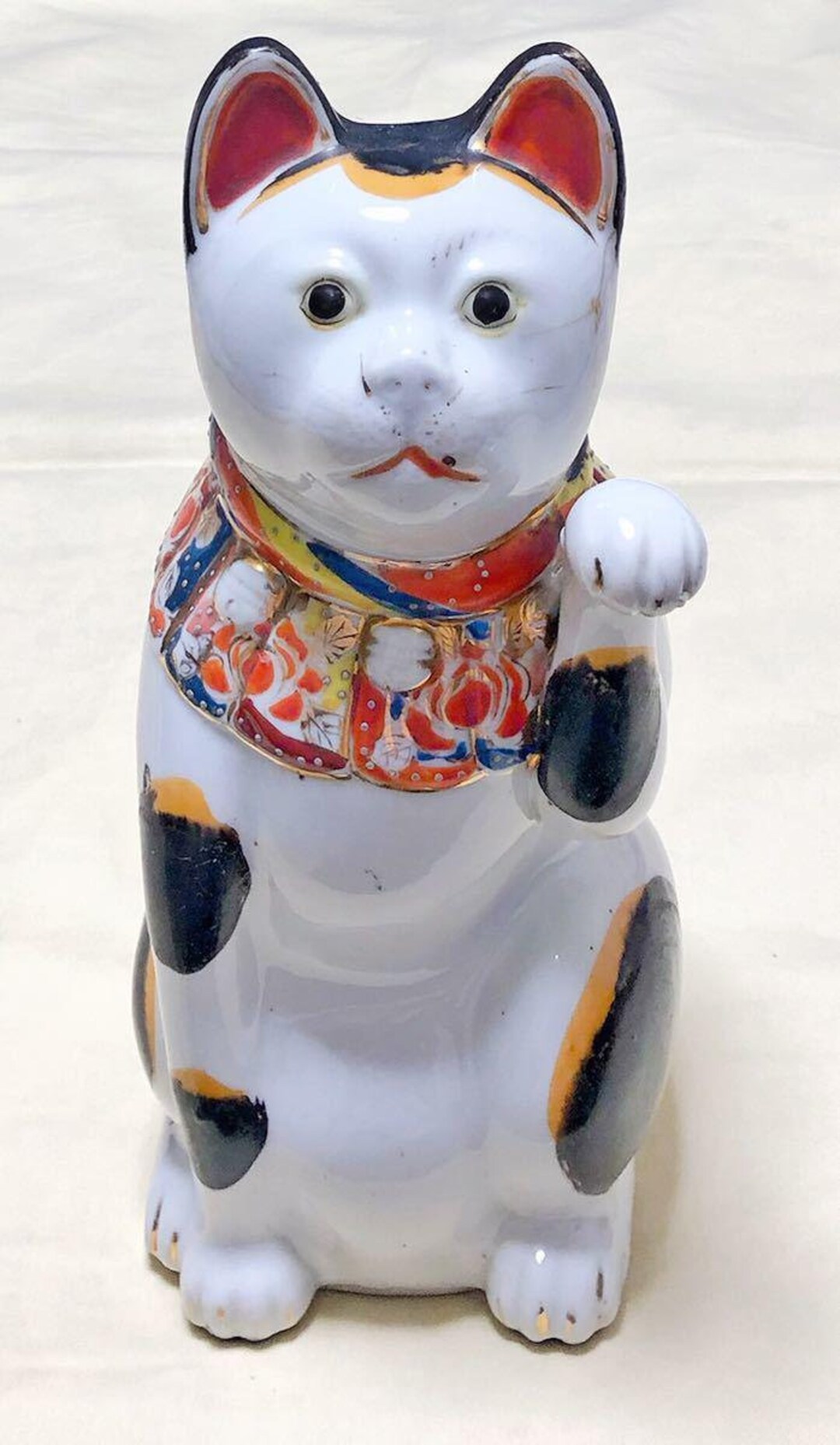 Antique Seto Maneki Neko | Rare Fortune Cat | Meiji-taisho Era Japanese ...