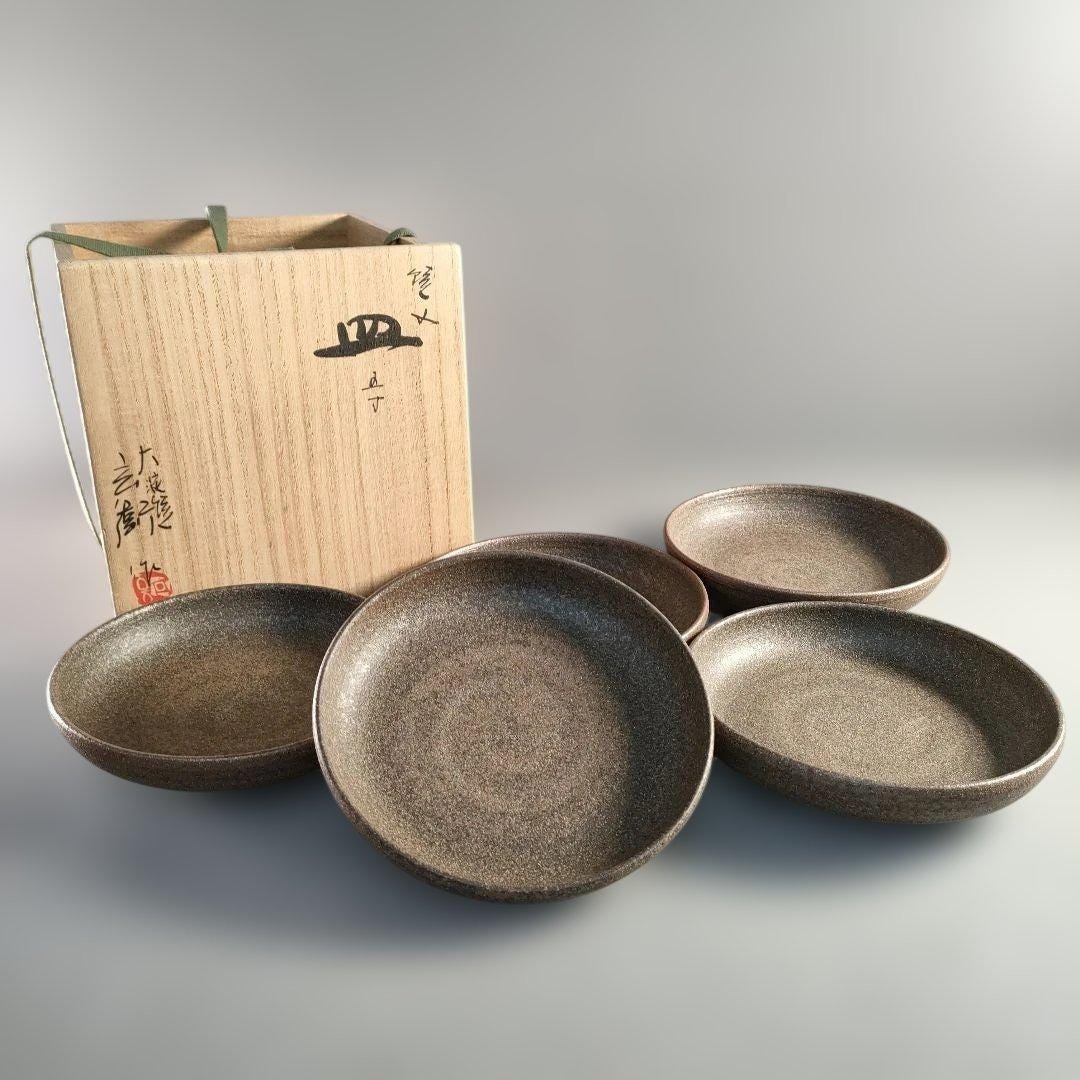 Japanese Oyodo Ware Fired Plates by Matsubayashi Gen’ei | Unglazed 5 ...