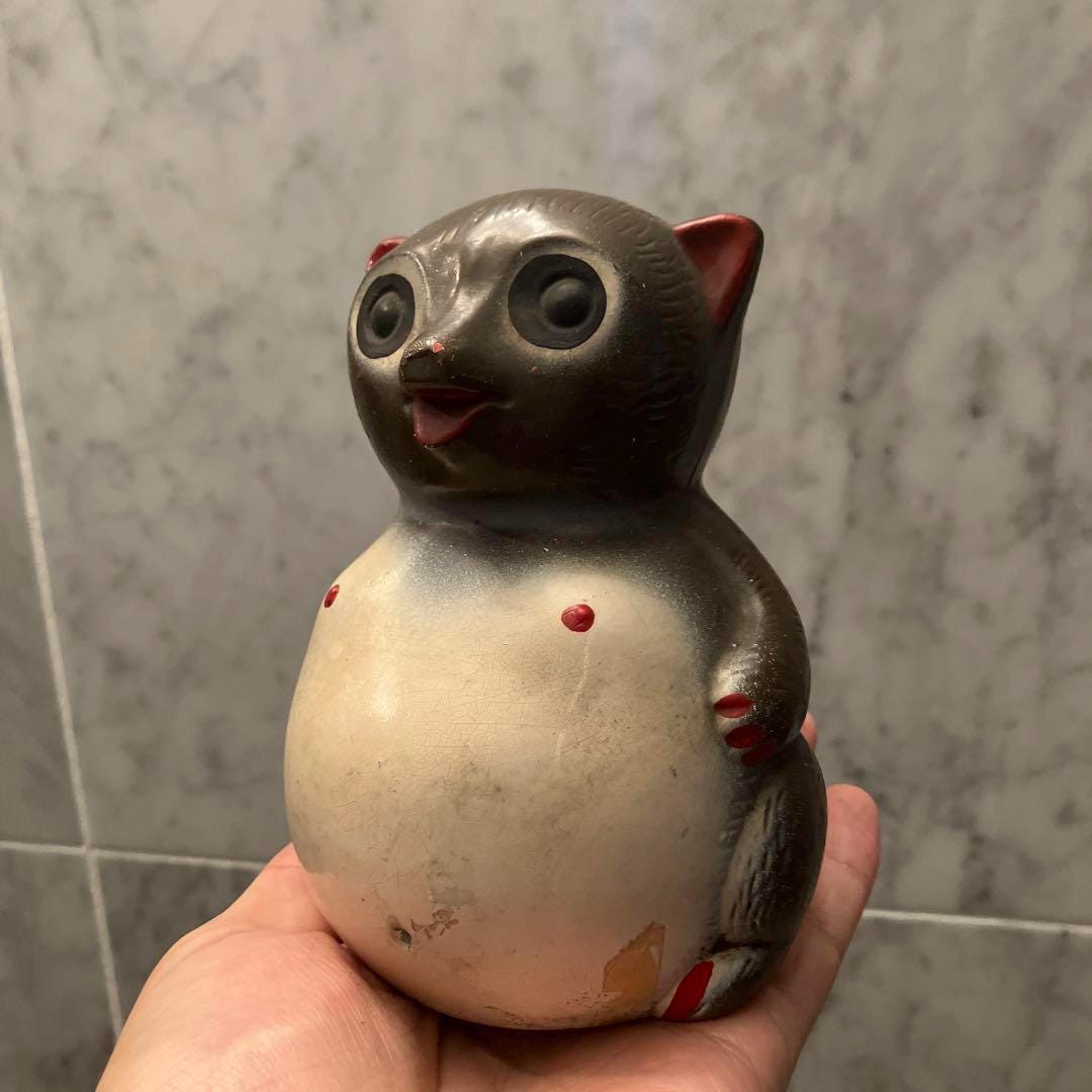 Vintage 1930s-40s Hand-painted Tanuki Figurine – Lucky Raccoon Dog ...