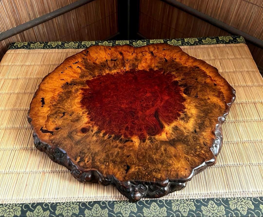 Antique Burl Wood Display Stand Natural Flower Stand, Carved Wood Kauri ...