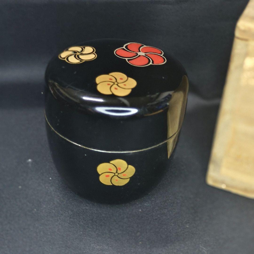 Vintage Wooden Natsume Tea Caddy | Wajima Lacquerware, Japanese Tea ...