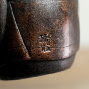 Antique Bizen Ware Jurōjin Statue | Early 20th Century | Japanese ...