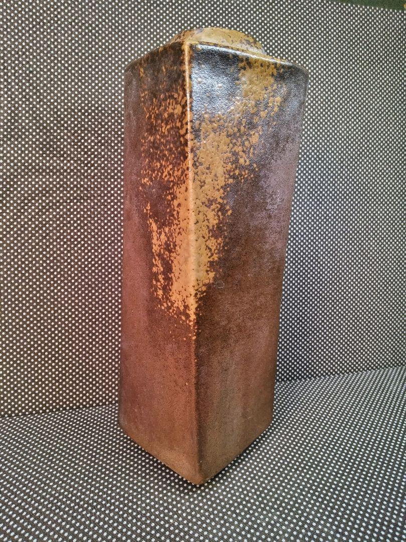 Bizen Ware Square Vase – Japanese Ceramic Ikebana Vessel With Rustic ...