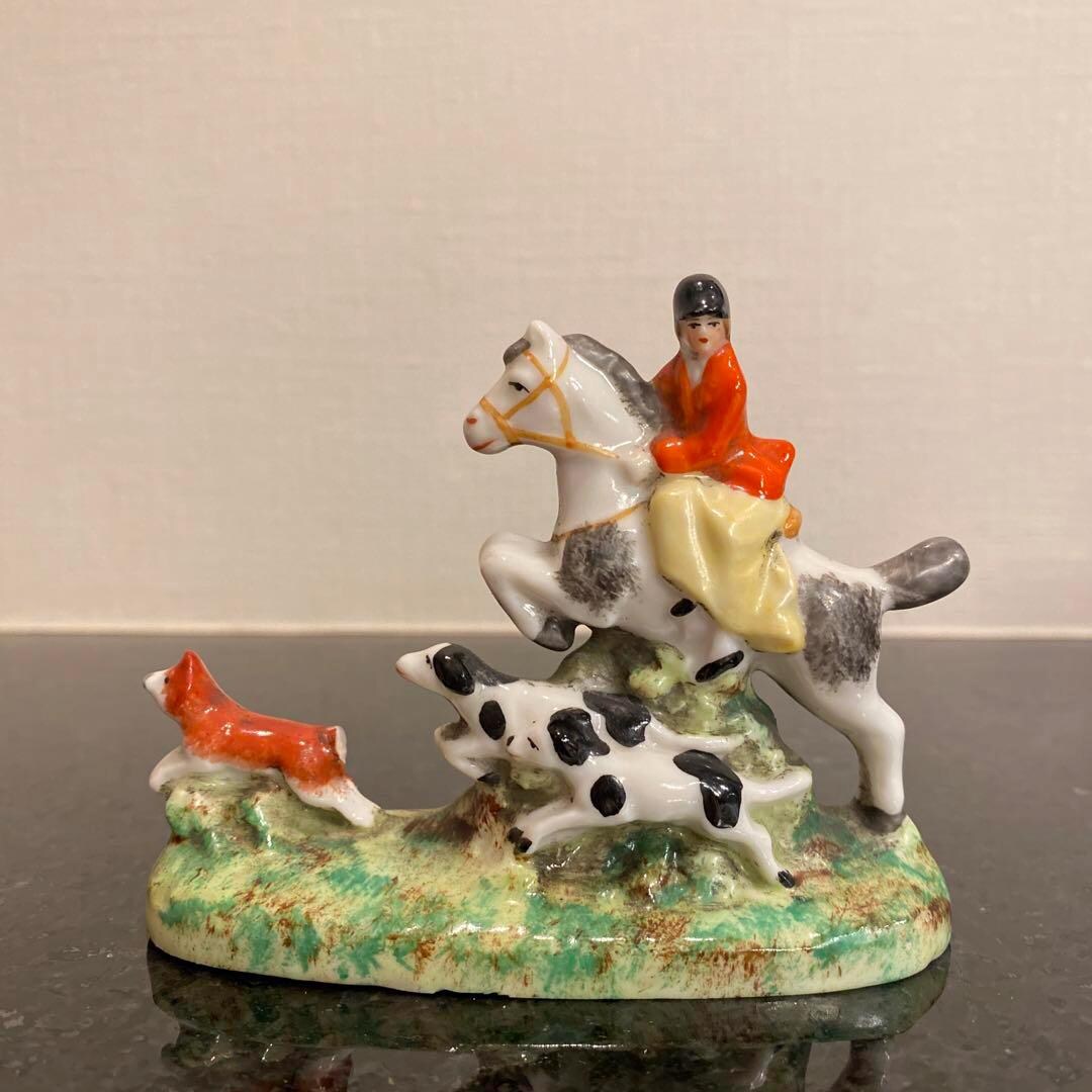 Vintage Sitzendorf German Porcelain Figurine - Woman on Horseback With ...