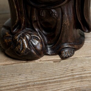 Antique Bizen Ware Hotei Statue - Meiji Period 19th Century Japanese ...