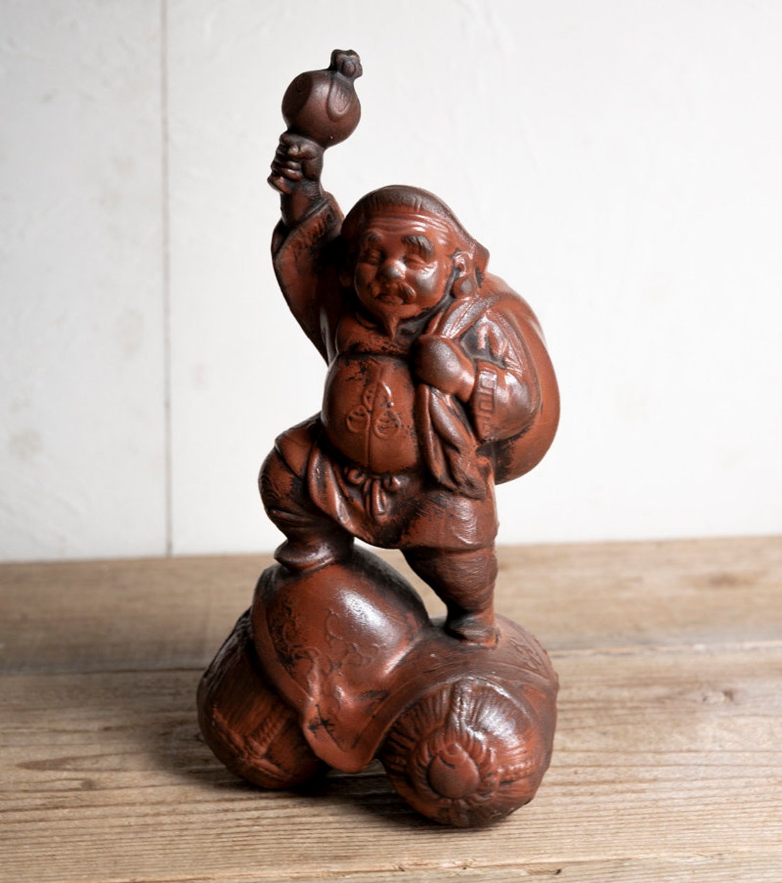 Antique Bizen Ware Daikokuten Figurine Meiji Period 19th Century ...