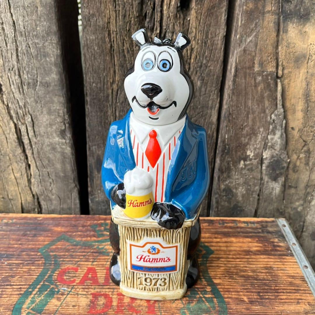 Vintage 1973 Hamm’s Beer Bear Decanter – Collectible Mascot Bottle With ...