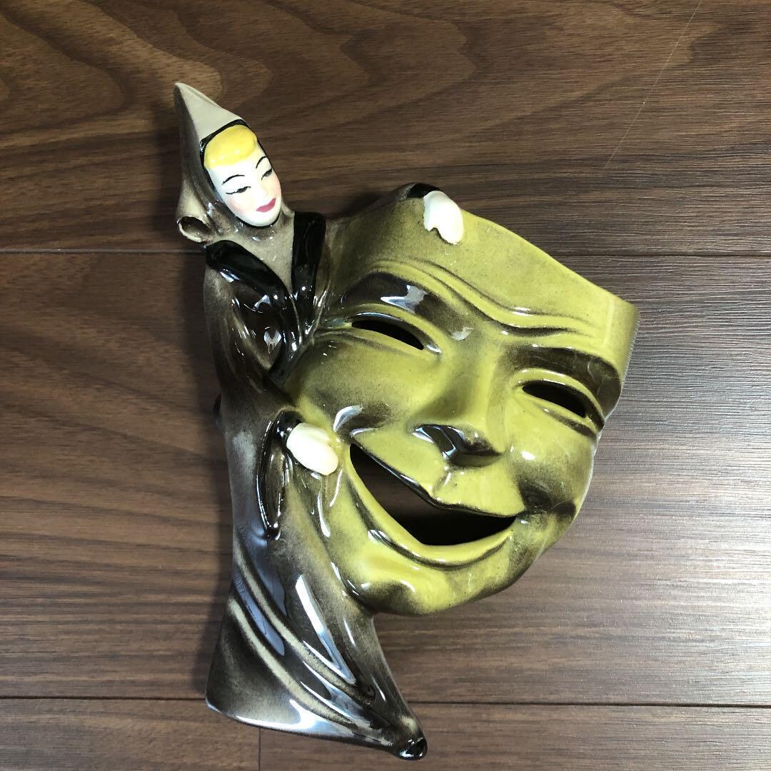 Vintage 1950s Ceramic Arts Studio Wall Mask, Two-face Comedy Drama ...