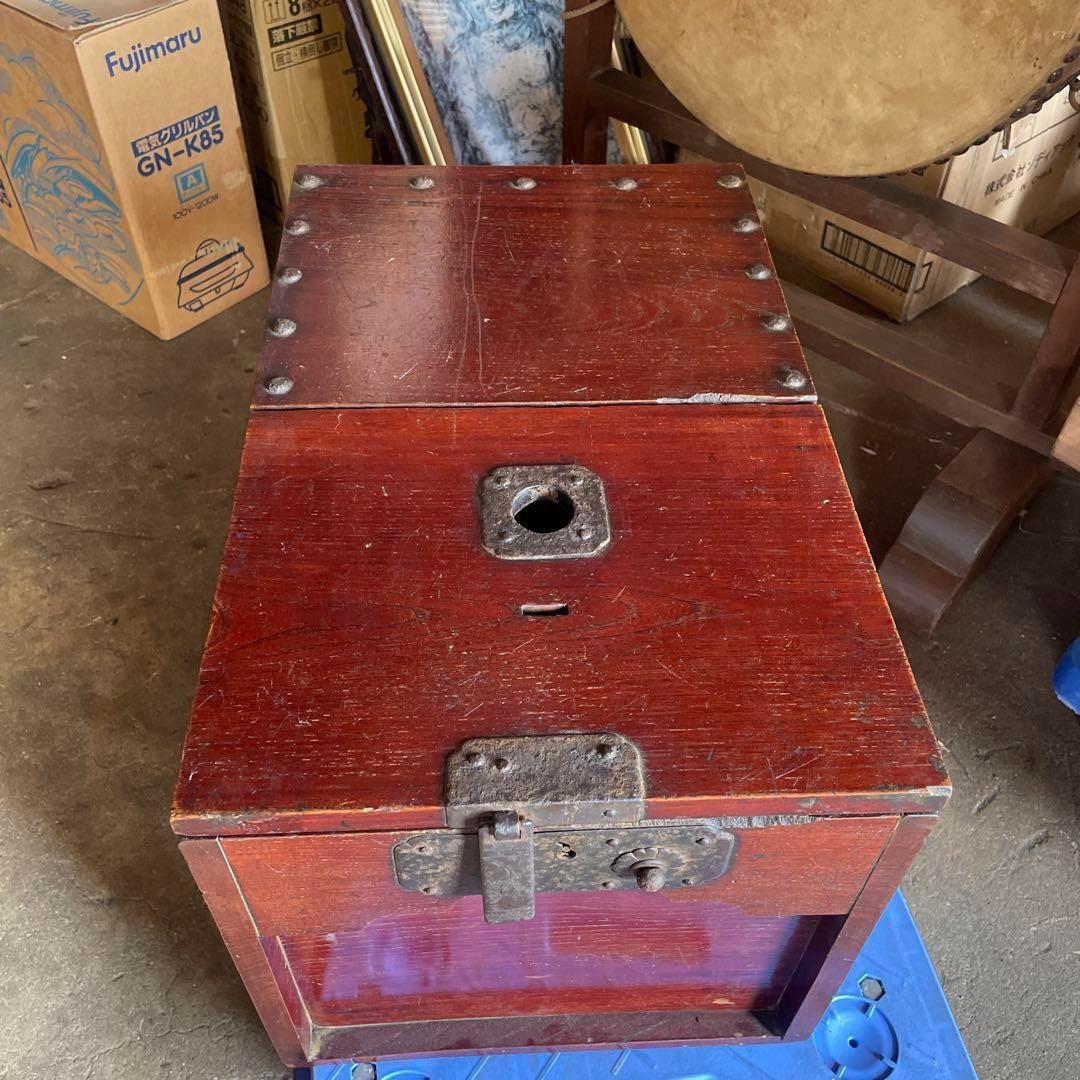 Vintage Keyaki Wood Offering Box Traditional Japanese Saisenbako From ...