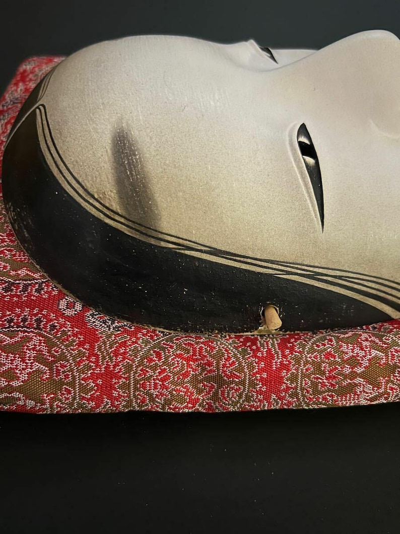 Vintage Noh Mask by Tanaka Suigetsu, Hand-carved & Painted, Traditional ...