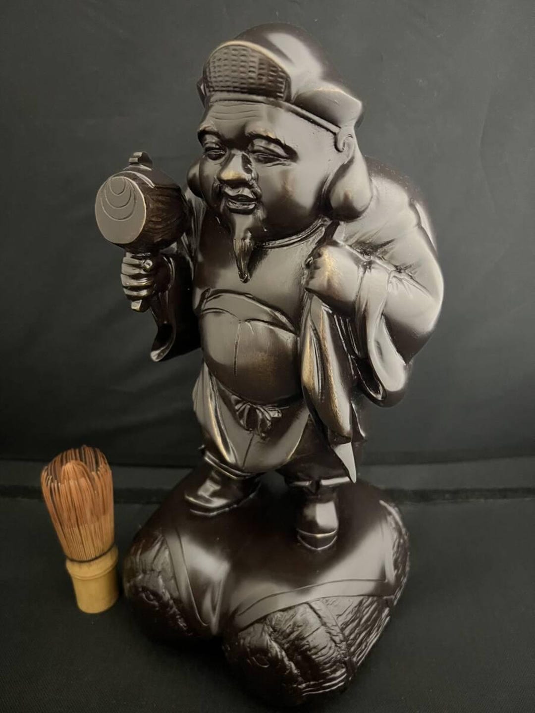 Exquisite Bronze Daikokuten Statue by Nagata Seizan - Symbol of Wealth ...