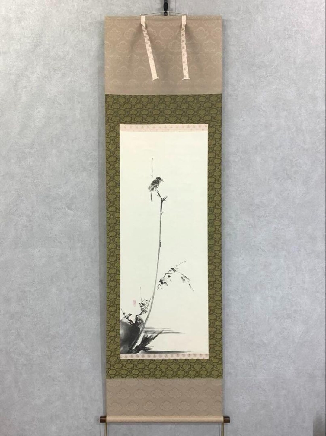 Miyamoto Musashi Hanging Scroll – “shrike on Withered Tree” Ink Art ...