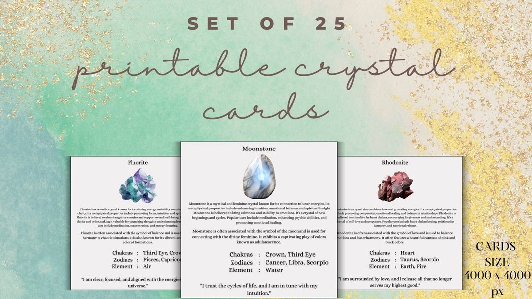 Spiritual Crystal Spiritual Crystal Guides Crystal Symbolism Cards ...
