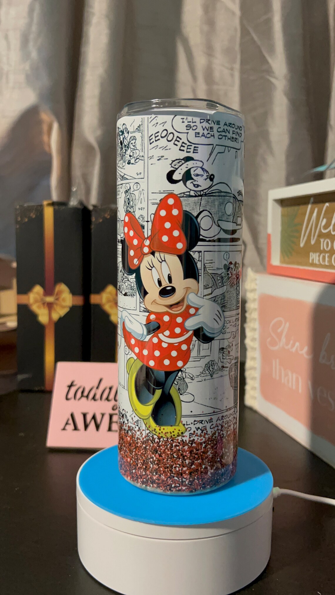 Minnie Mouse, Tumbler, Water Bottle, Sippy Cup. Full Wrap Sublimation ...