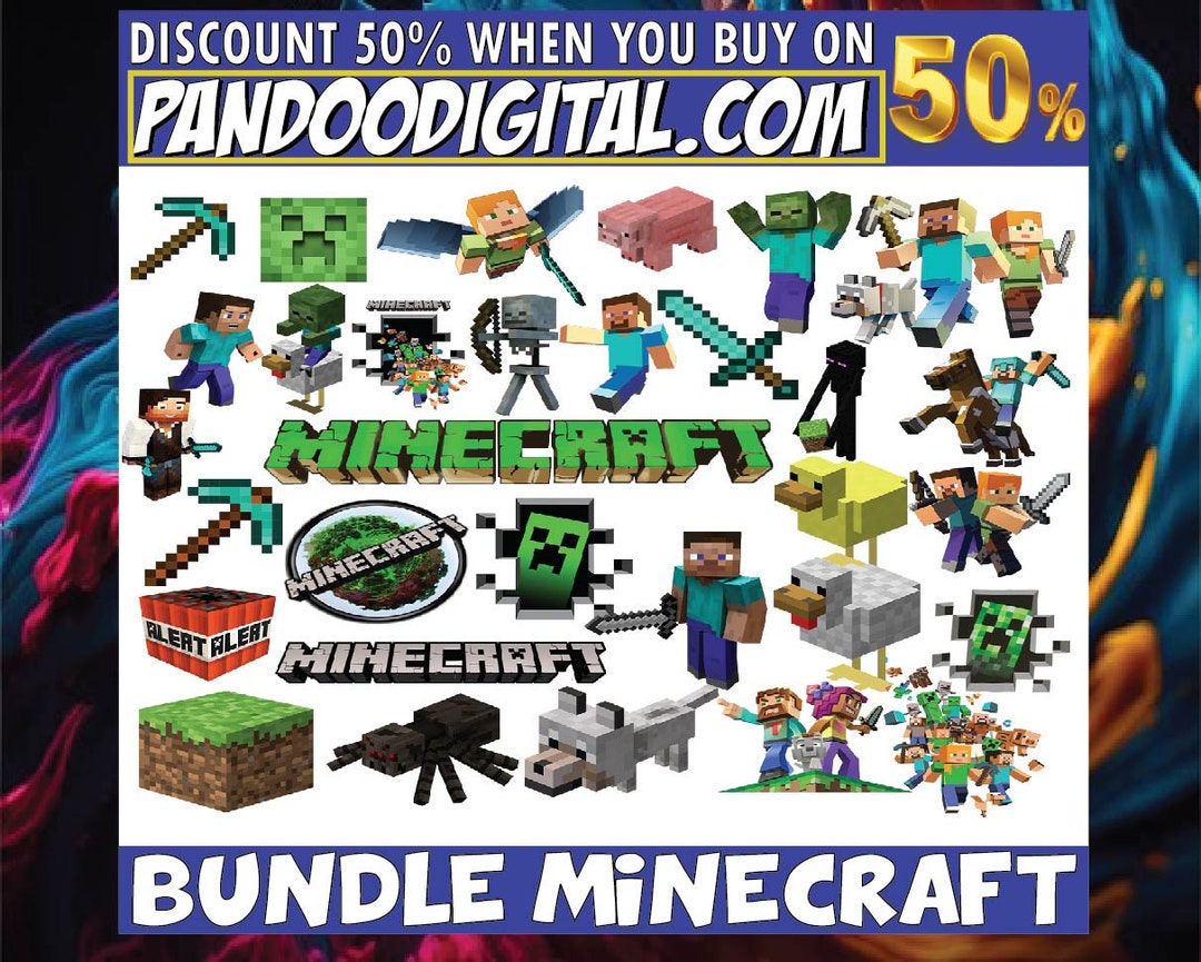 Minecraft SVG Bundle Minecraft Svg Eps Png Dxf for Cricut - Etsy