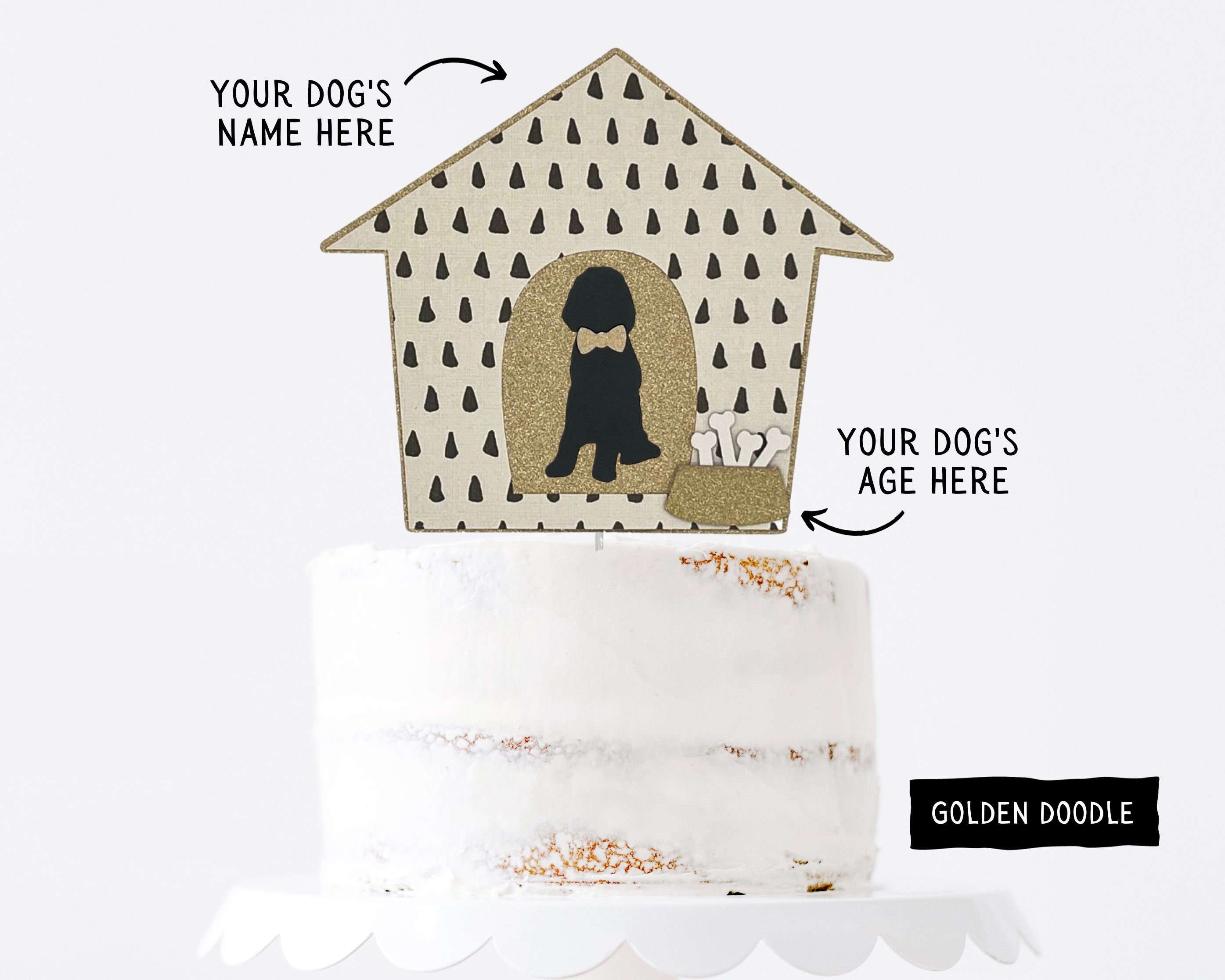 Personalized Dog Birthday Cake Topper, Great for Barkday Celebrations ...