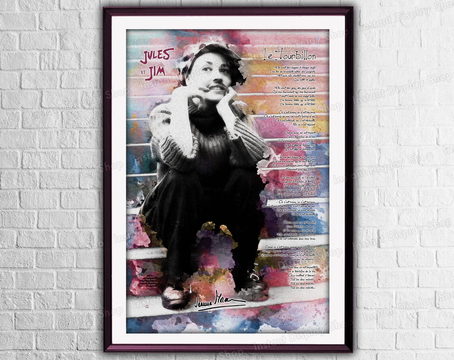 JEANNE MOREAU Poster le Tourbillon Music Poster Song Singer Singer ...