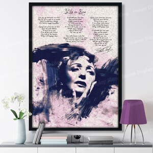 EDITH PIAF Poster la Vie En Rose Poster Music Song Singer Singer ...