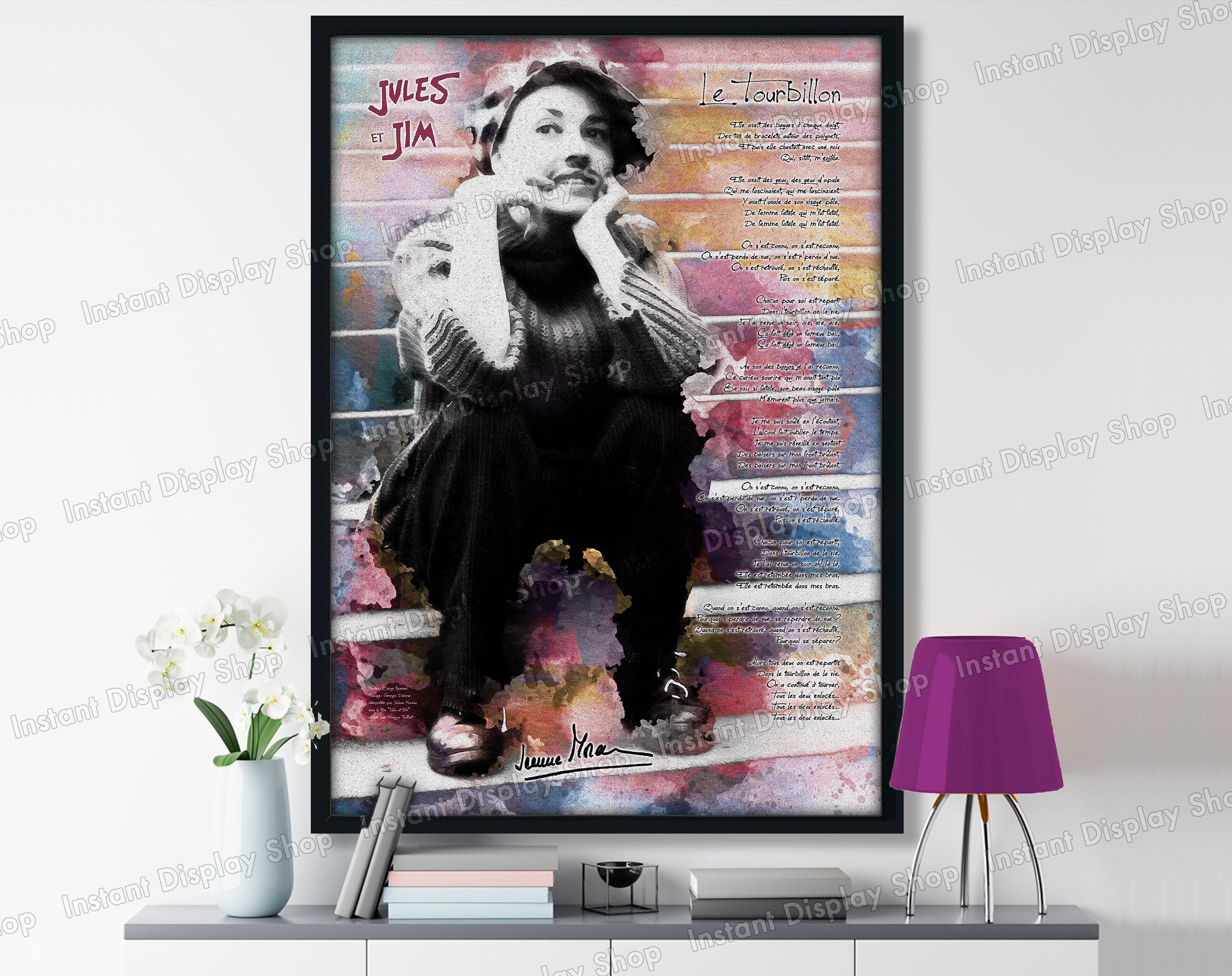 JEANNE MOREAU Poster le Tourbillon Music Poster Song Singer Singer ...