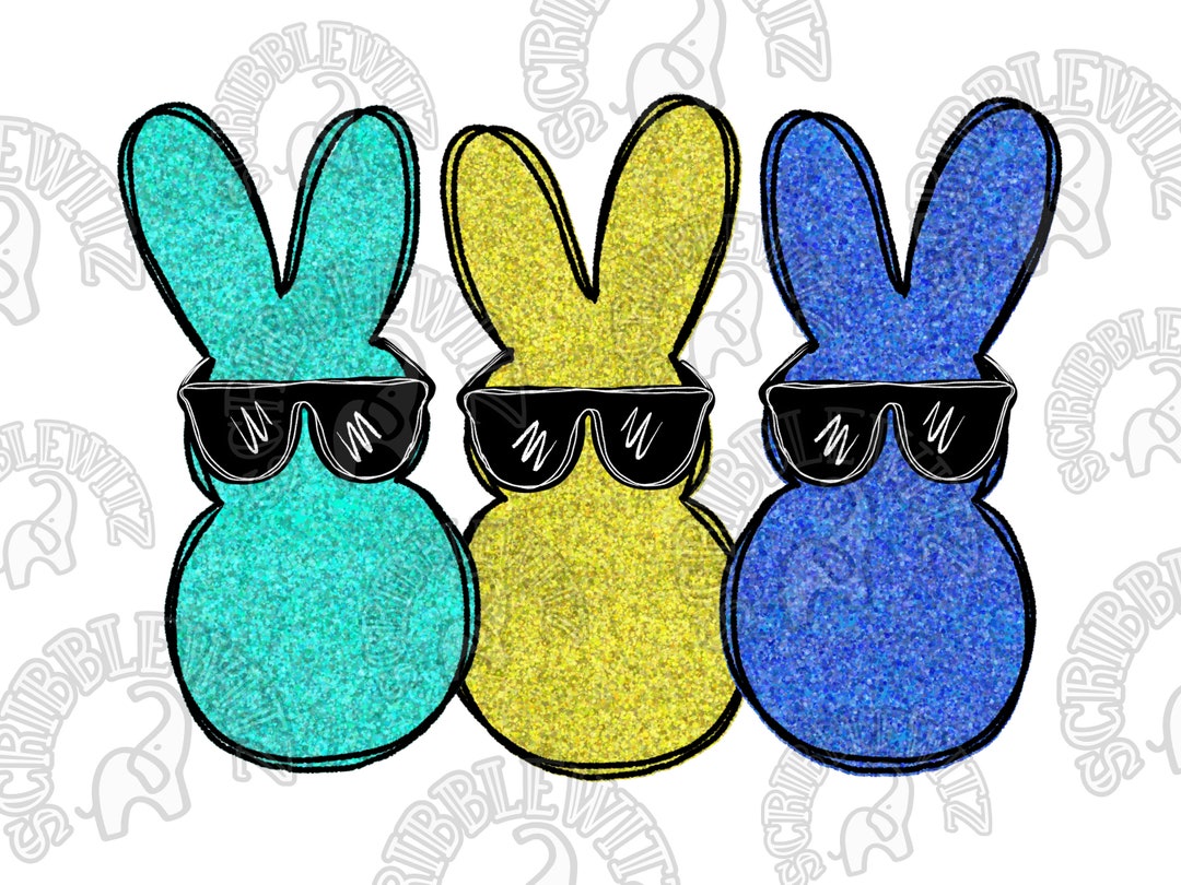 Sublimación de Easter Peeps PNG / Boy Bunny Design / Peeps dibujados a ...