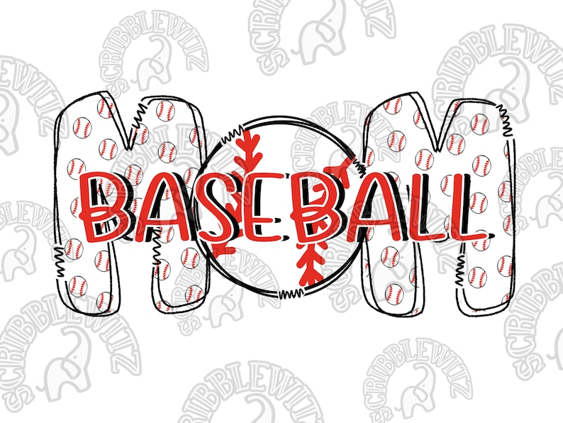 Baseball Mom Sublimation PNG Baseball Mom Clipart Baseball Design Hand ...