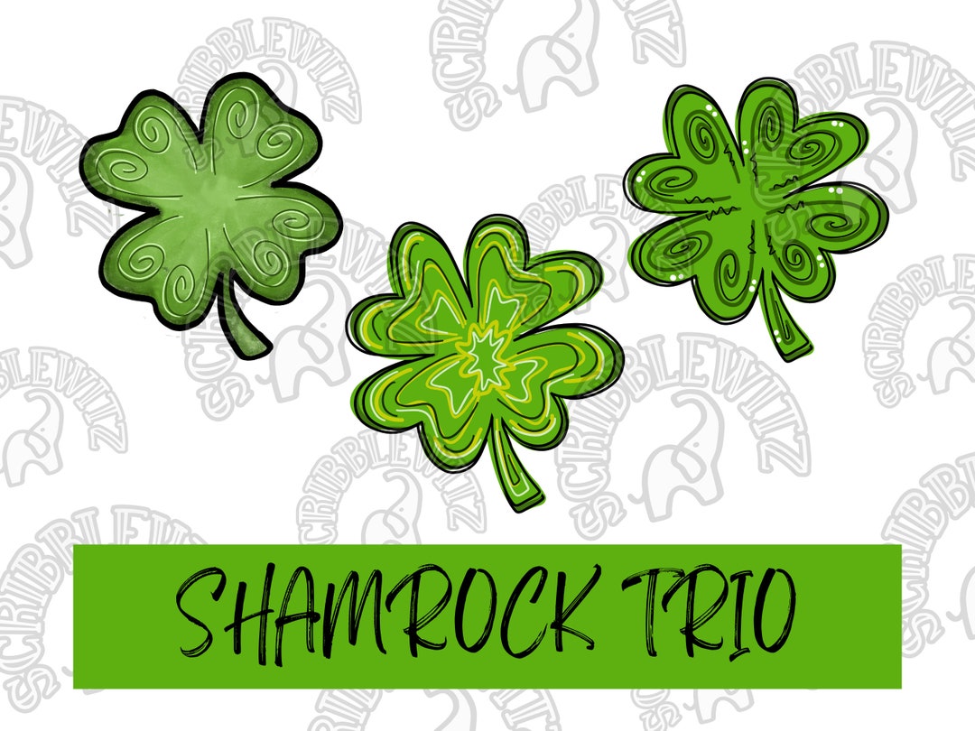 Shamrock Doodle PNG | St Patricks PNG | Hand Drawn | St Patricks Doodle ...