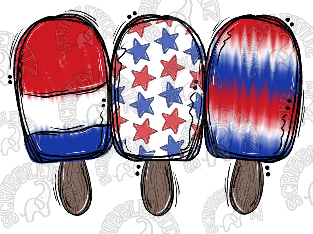 Patriotic Popsicle PNG Popsicle PNG Red White and Blue Popsicle PNG 4th ...