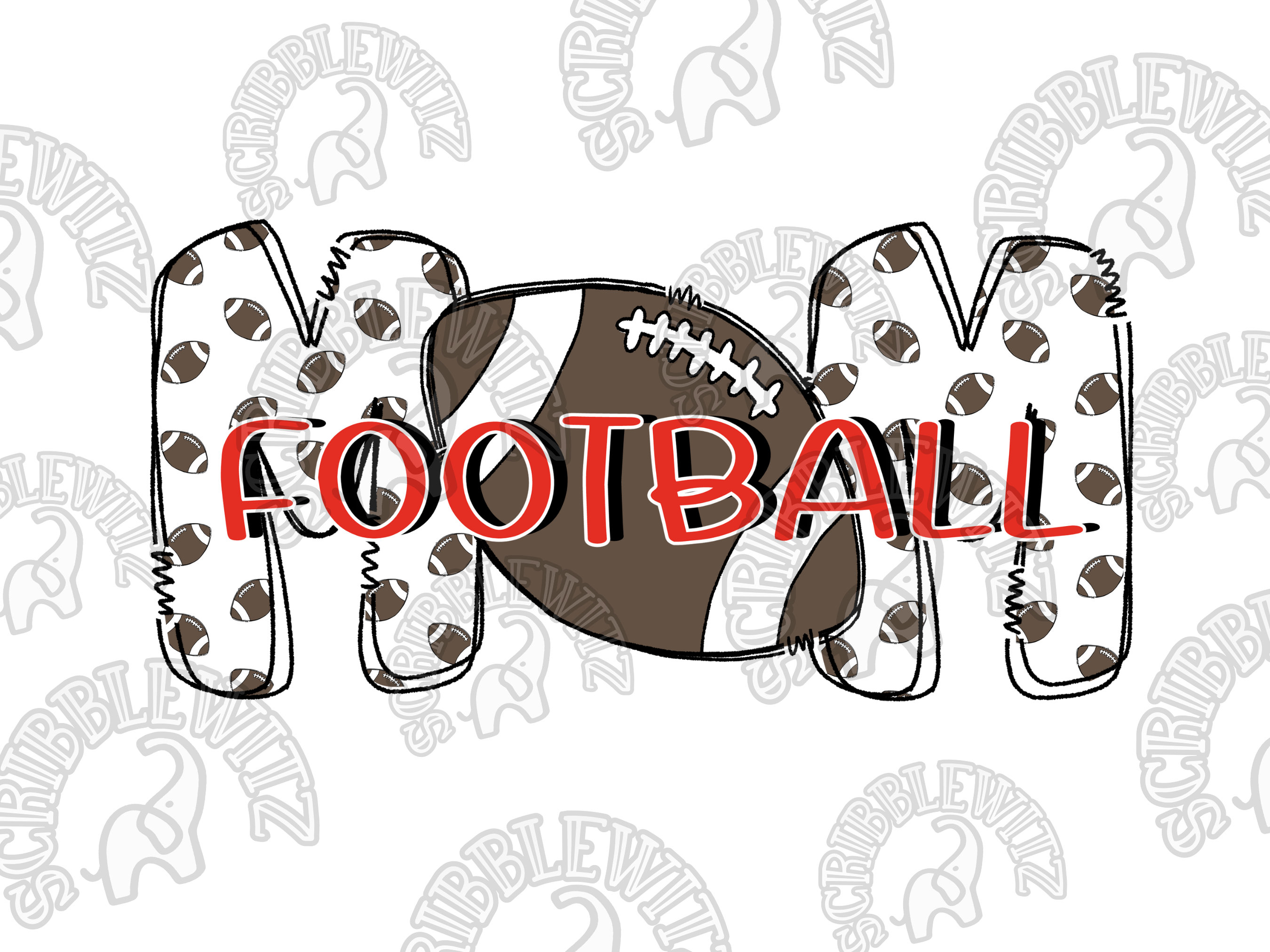 Football Mom Sublimation PNG Football Mom Clipart Football Design Hand ...