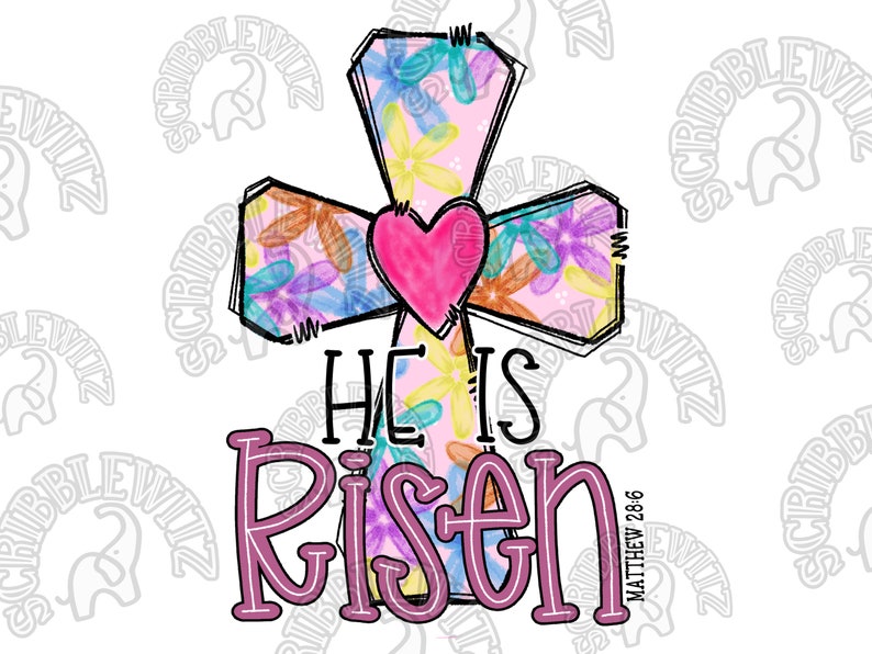 Cute Watercolor Cross Sublimation PNG Christian Clipart Hand Drawn ...