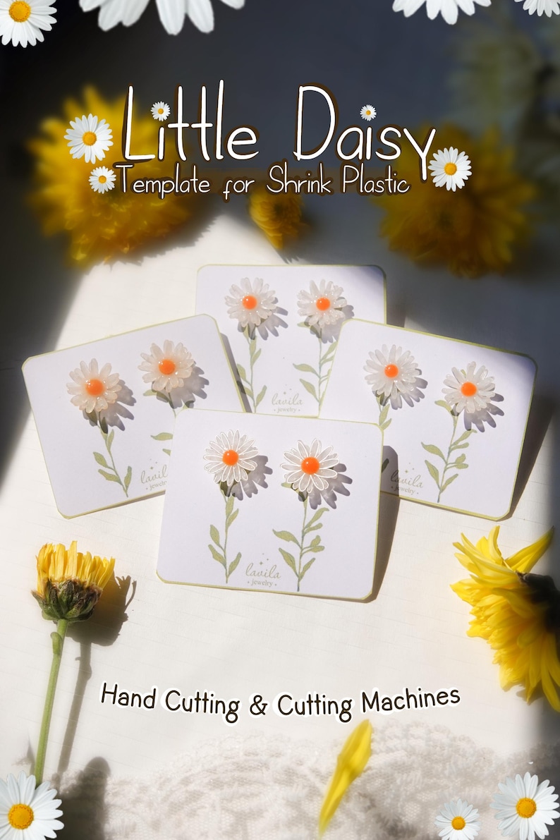 DIGITAL Tiny Daisies Shrink Plastic Template for Hand & Machine Cutting ...
